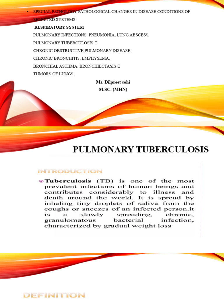 Special Pathology Pathological Changes in Disease Conditions of | PDF | Tuberculosis ...