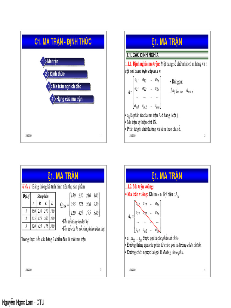 TKT-C1-Ma Tran - Dinh Thuc | PDF