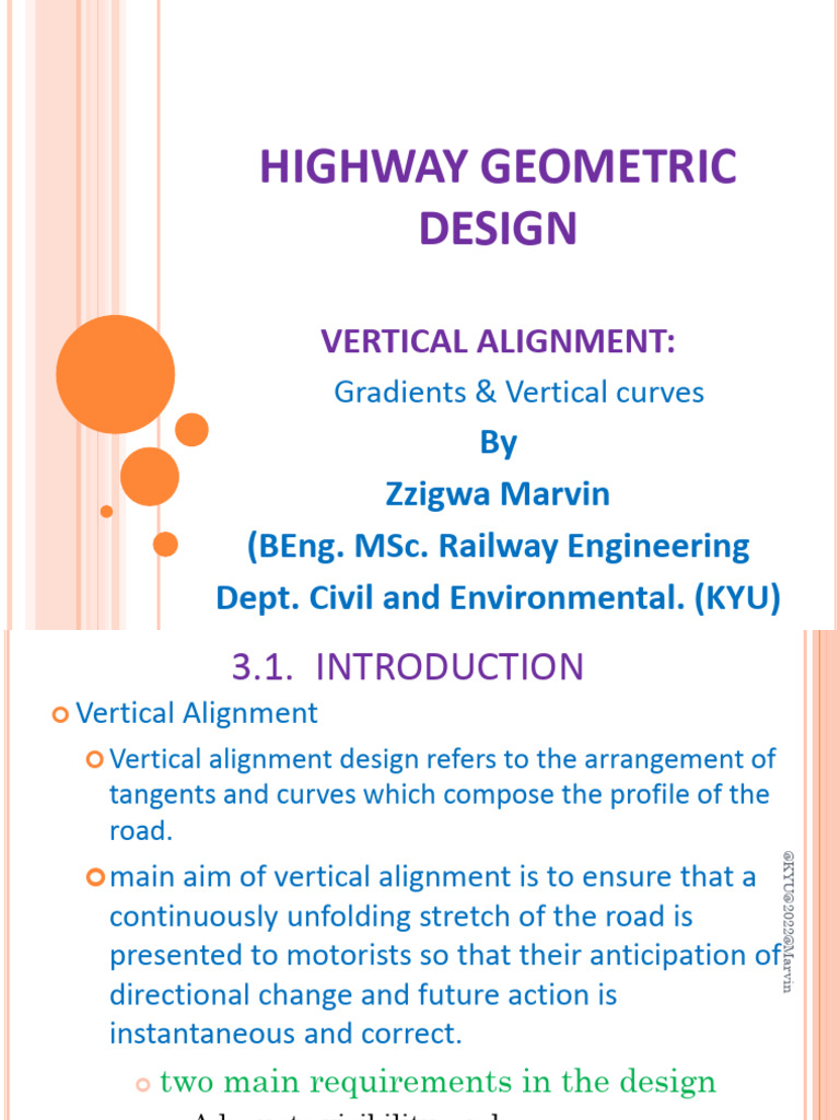 Vertical Alignment Design Guide | PDF | Transport | Transport ...