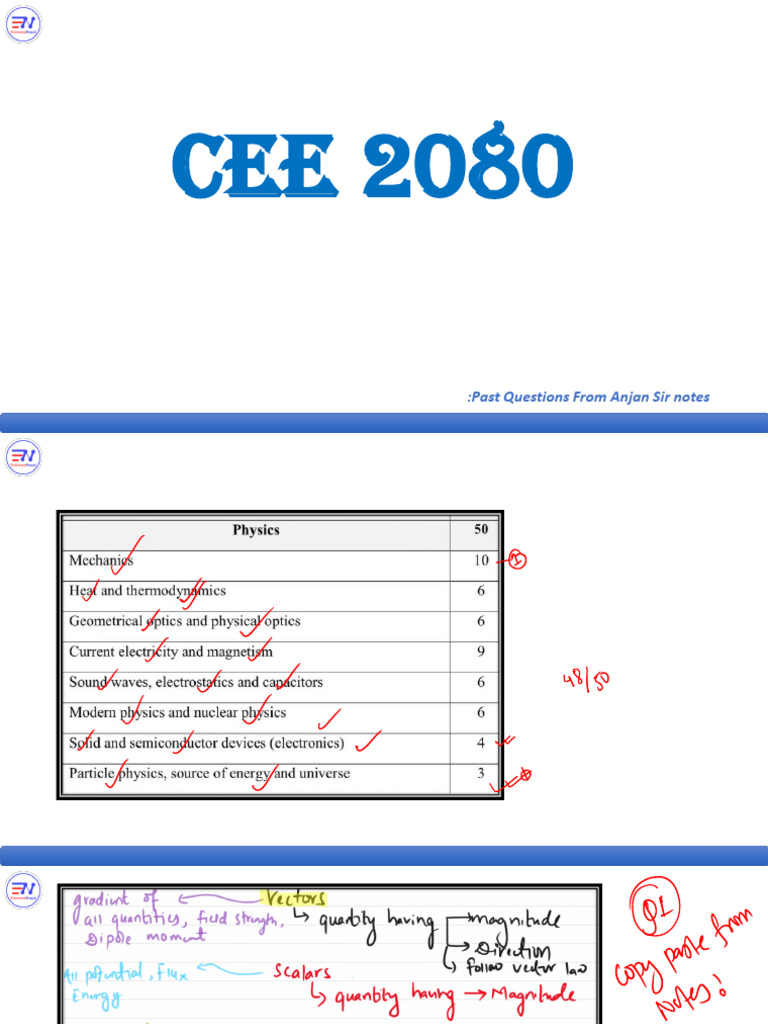 CEE 2080 Past Questions | PDF
