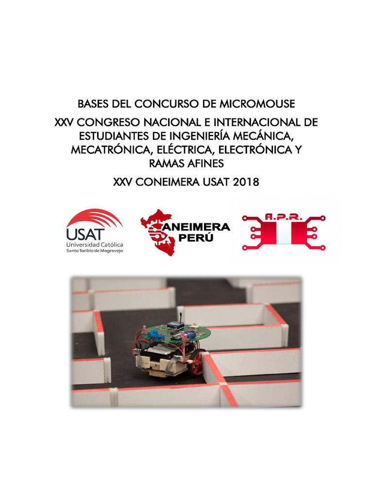 Bases Del Concurso de Micromouse | PDF | Robot | Robótica