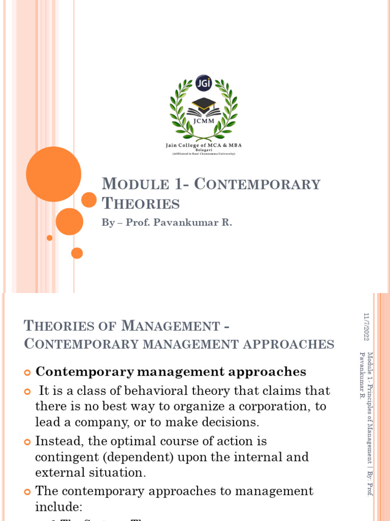 Module 1 - Contemporary Theories - System Theory | PDF | System ...