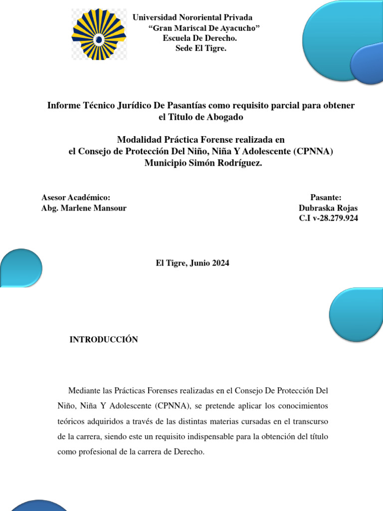 Presentacion Informe Dubraska PDF | PDF