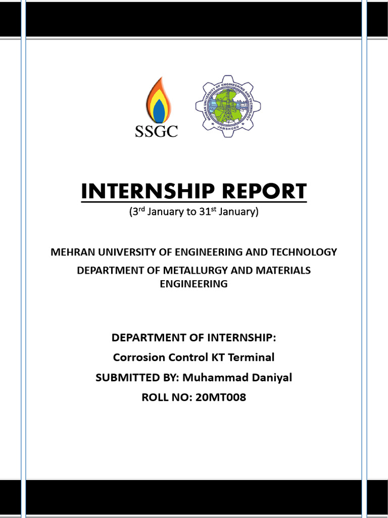 Ssgc Internship Report Revised Pdf Anode Corrosion 