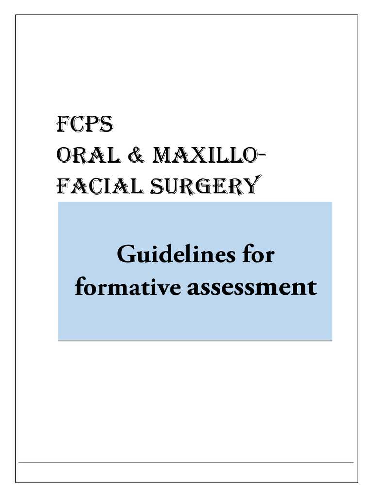 Guidelines For Mini-CEX & DOPS in FCPS Oral & Maxillo-Facial Surgery Training (Last updtd 30-3 ...
