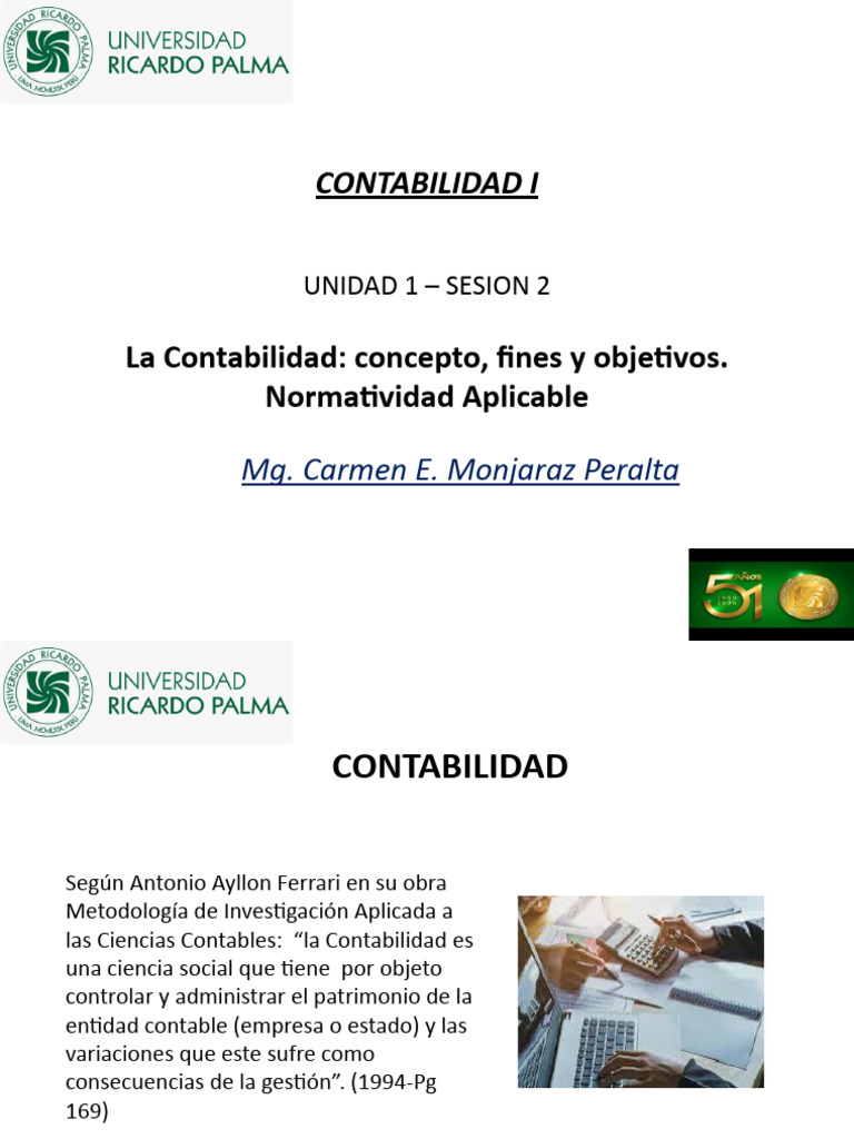Contabilidad I PPT #2 | PDF | normas internacionales de INFORMACION ...