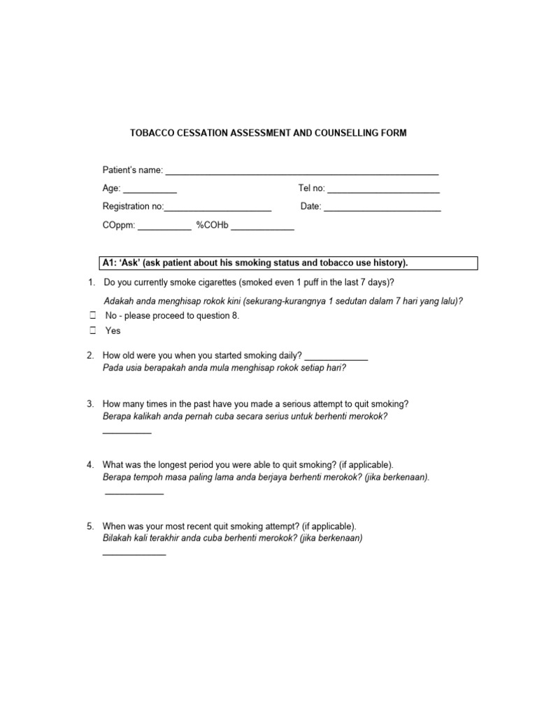 Combined Tobacco Cessation Guide 5as 070223 | PDF | Smoking Cessation ...