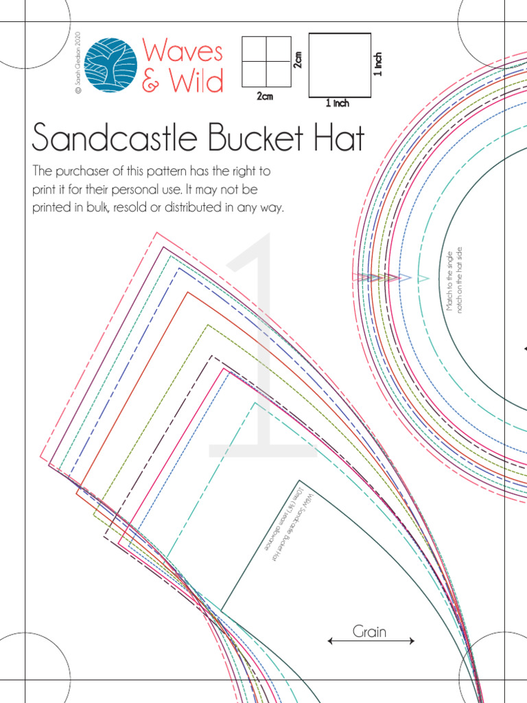 DIY Sandcastle Bucket Hat Pattern | PDF | Sand