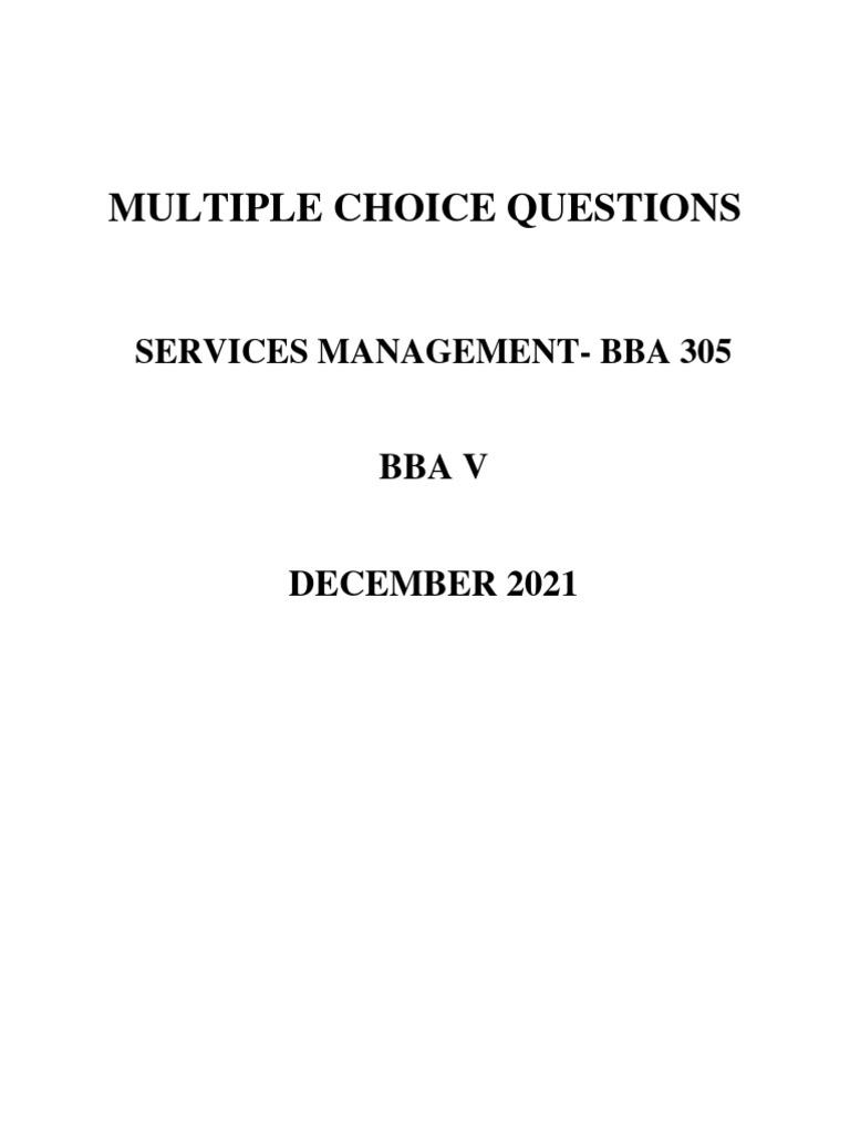 305 60 MCQs SM BBA 305 BBA V Dec 2021 | PDF | Marketing | Pricing