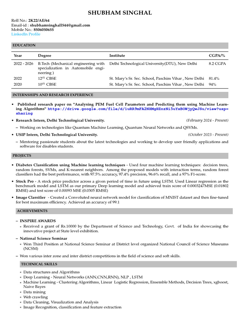 Resume 202404220944 | PDF | Machine Learning | Artificial Neural Network
