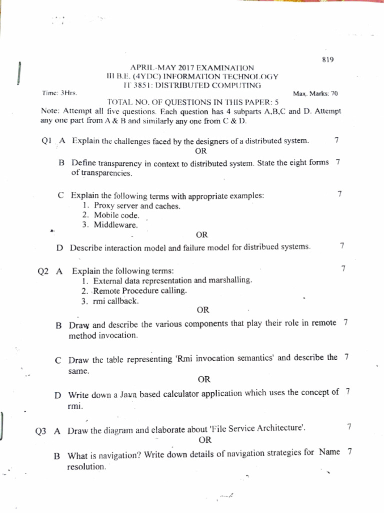 Distributed Computing Pyq | PDF | Domain Name System | Common Object Request Broker Architecture