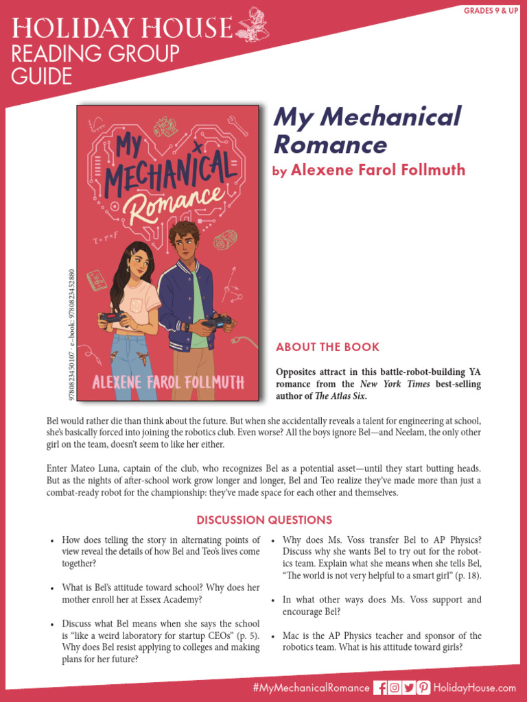 My Mechanical Romance Reading Group Guide | PDF