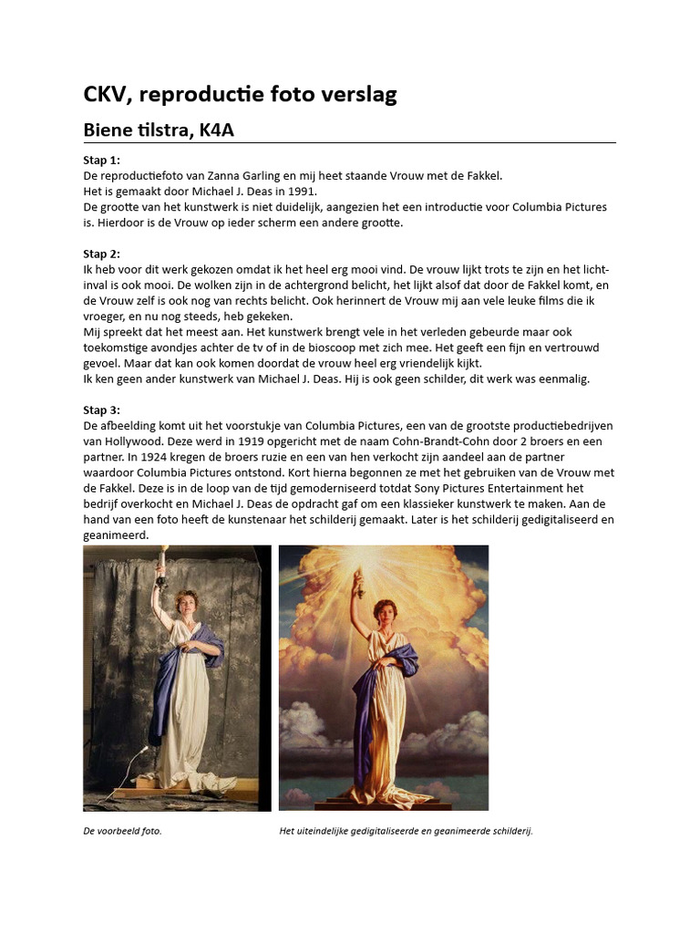 CKV - Reproductie Foto Verslag 4 Vwo | PDF