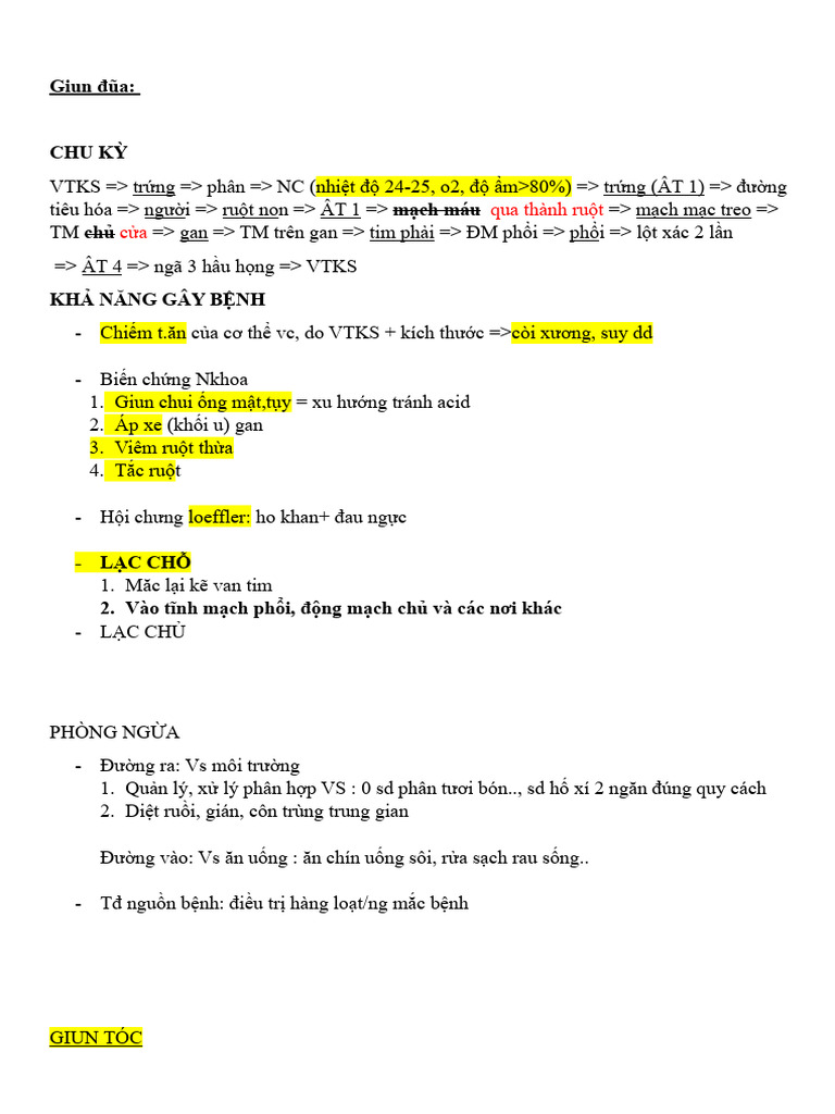 Test VI Sinh Ký Sinh | PDF