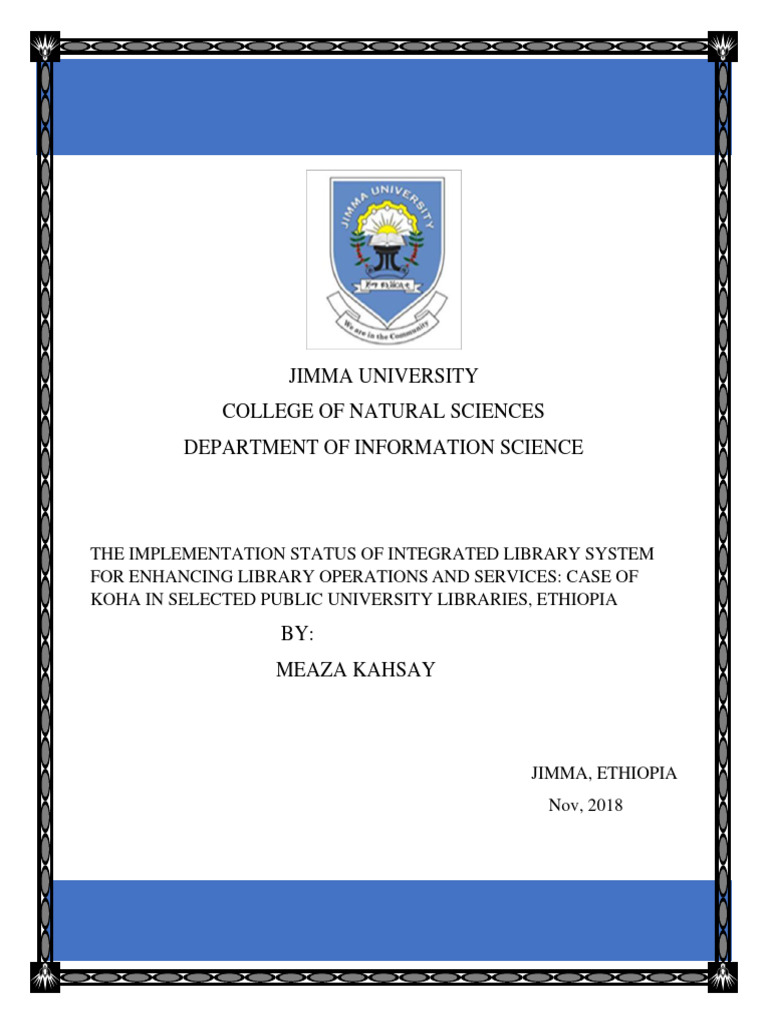 Meaza Thesis For Final Submition | PDF | Libraries | Computing