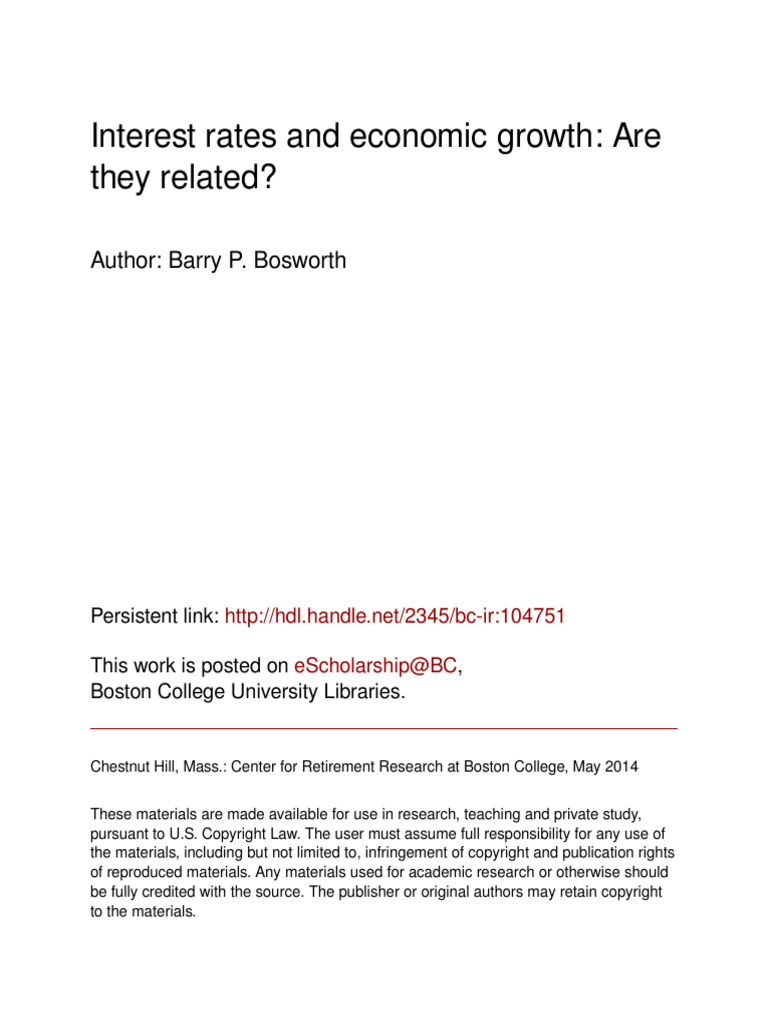 Interest Rates and Economic Growth: Are They Related? | PDF | Inflation ...