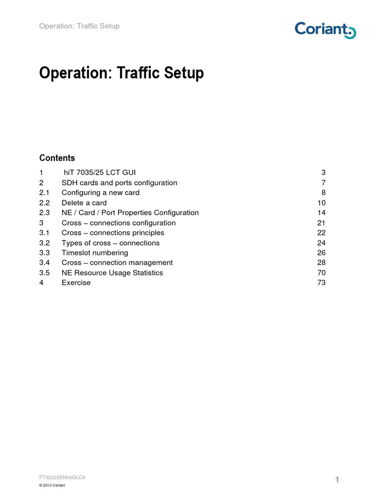 05 FT52225EN02GLC0 Operation Traffic Setup Doc | PDF | Menu (Computing ...