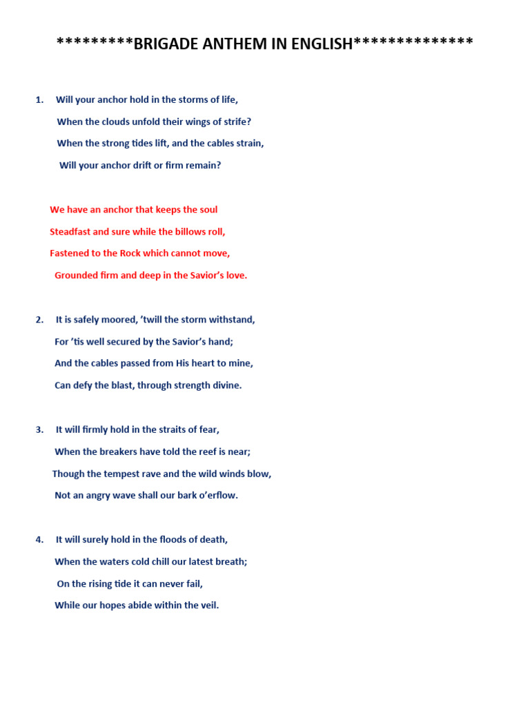 Brigade Anthem-Wps Office | PDF