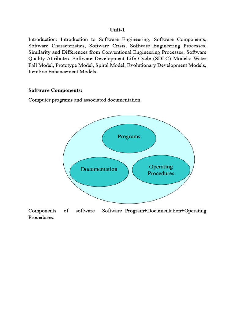 Se Unit 1 Notes Pdf Software Development Process Prototype