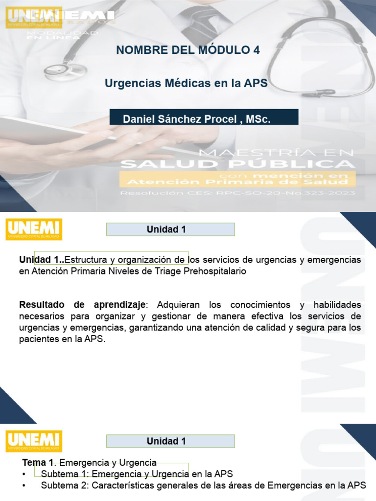 Unidad 1 Modulo 4 | PDF | Medicina | Especialidades Medicas