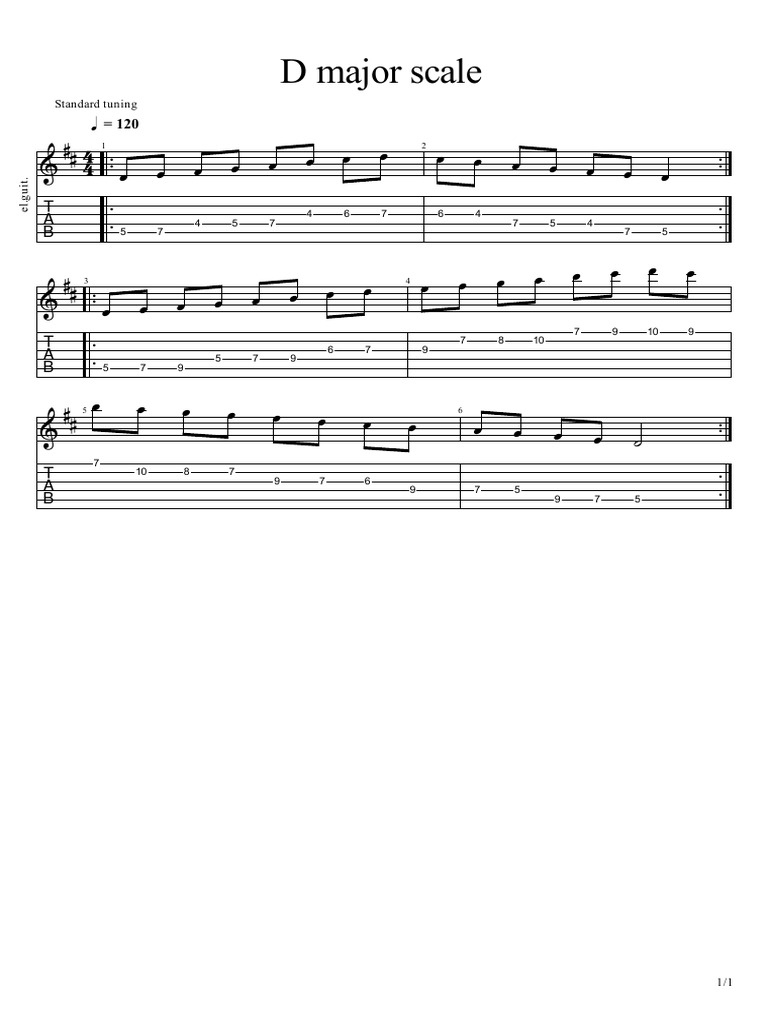 D Major Scale | PDF | Character Encoding | Encodings