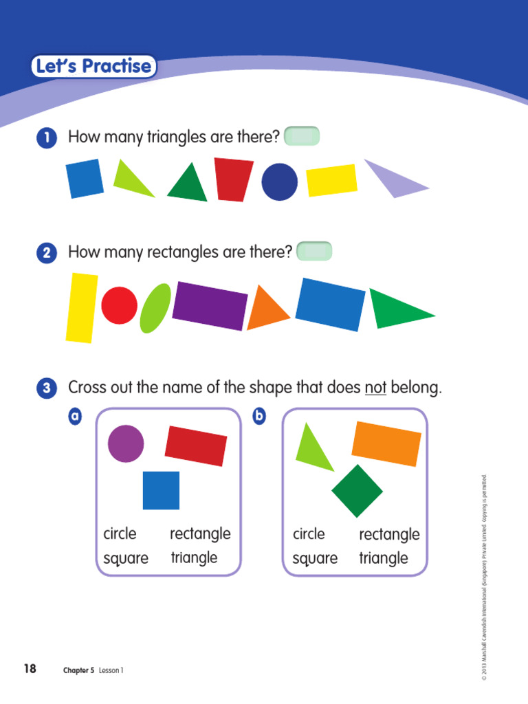 Let´s practise shapes | PDF | Rectangle | Elementary Mathematics