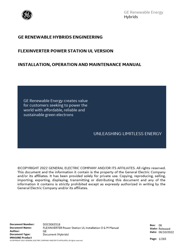 FLEXINVERTER Power Station - Installation - OM - Manual - UL - Rev6 ...