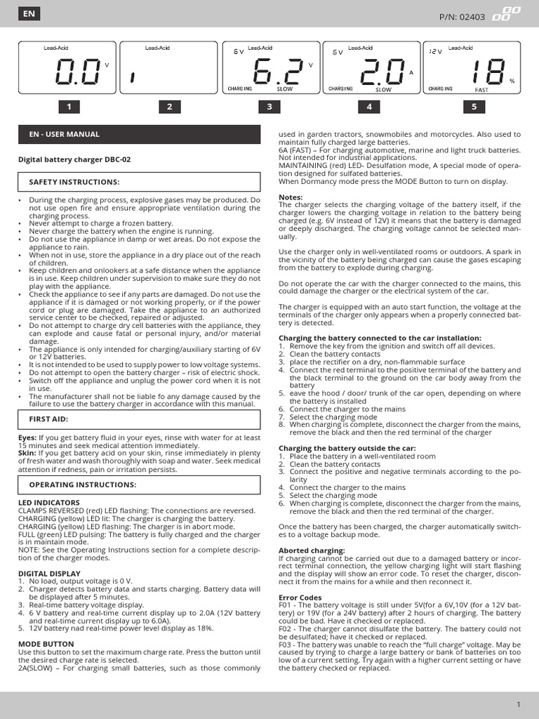 02403-Digital-battery-charger-6-12V-MANUAL-EN-PL-ES-CZ-SK-UA-RU | PDF ...