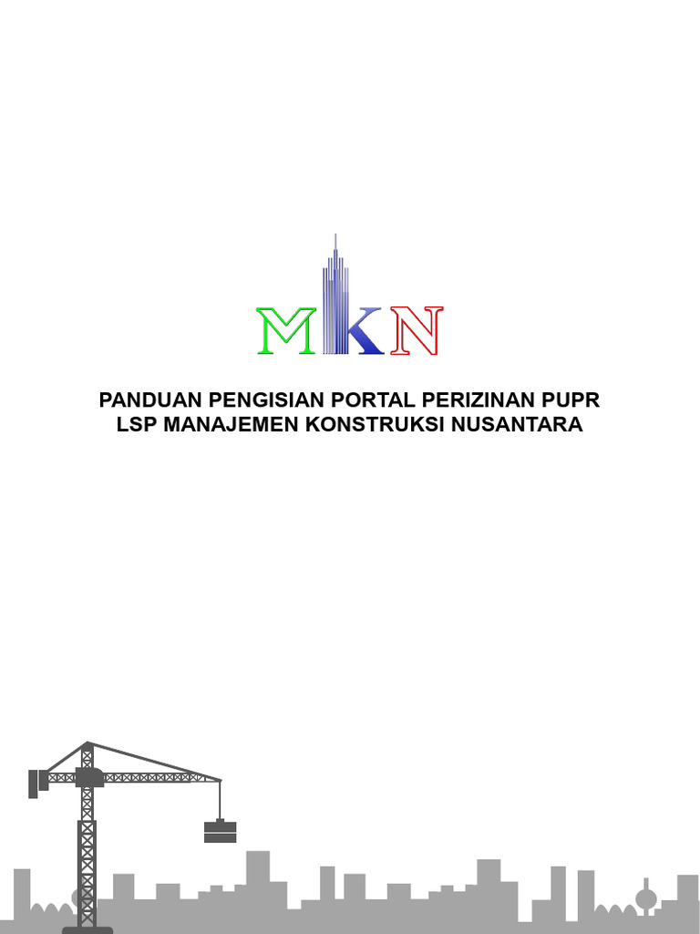 Panduan Pengisian Portal Perizinan Pupr (LSP MKN) | PDF