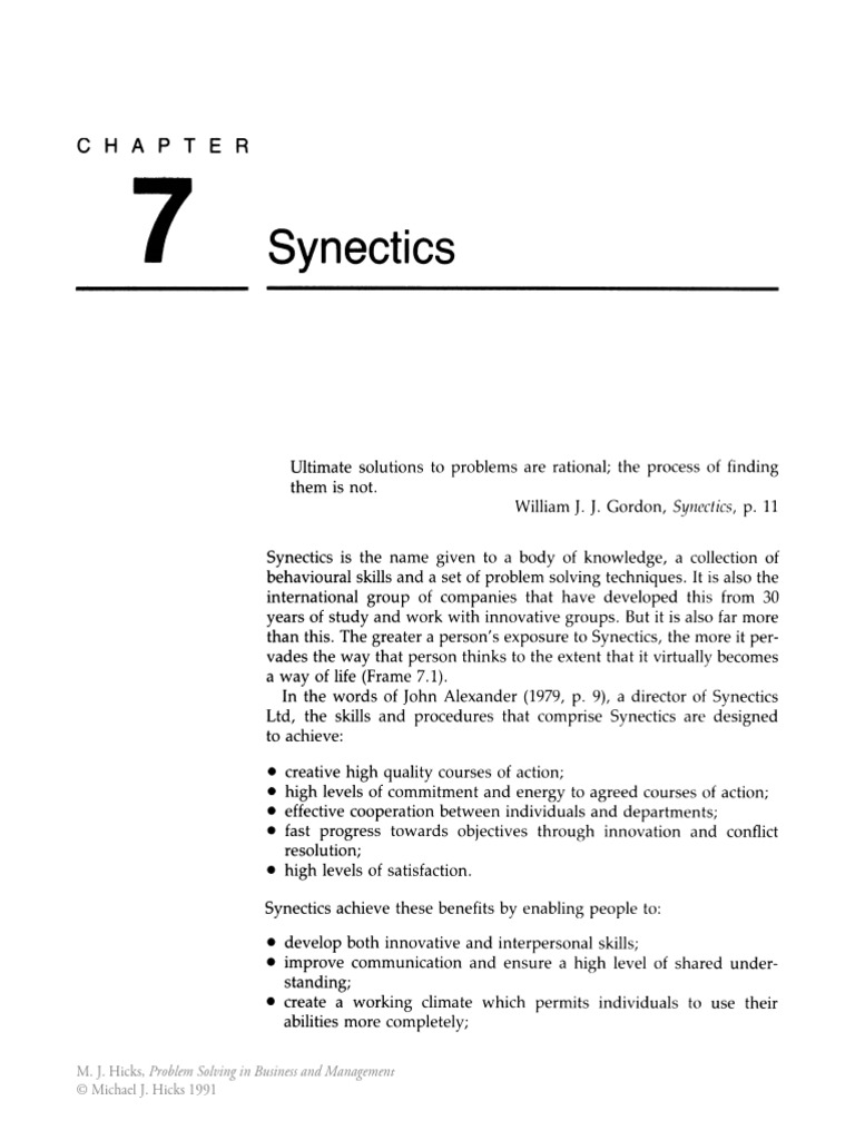 Anexo 3. Synectics. Michael J. Hicks | PDF | Creativity | Innovation