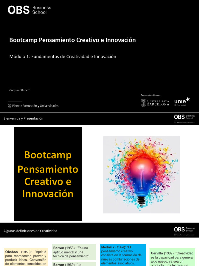 M1 PPT | Descargar gratis PDF | Creatividad | Innovación