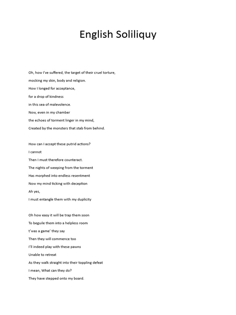 english soliloquy final | PDF