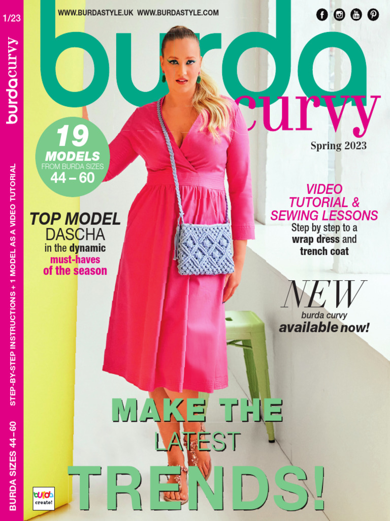 Magazine Burda Pattern Curvy 2301 | PDF | Blouse | Breast