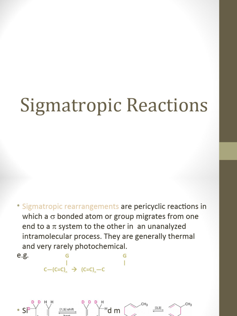 JC-Sigmatropic Reactions | PDF | Chemical Reactions | Unit Processes