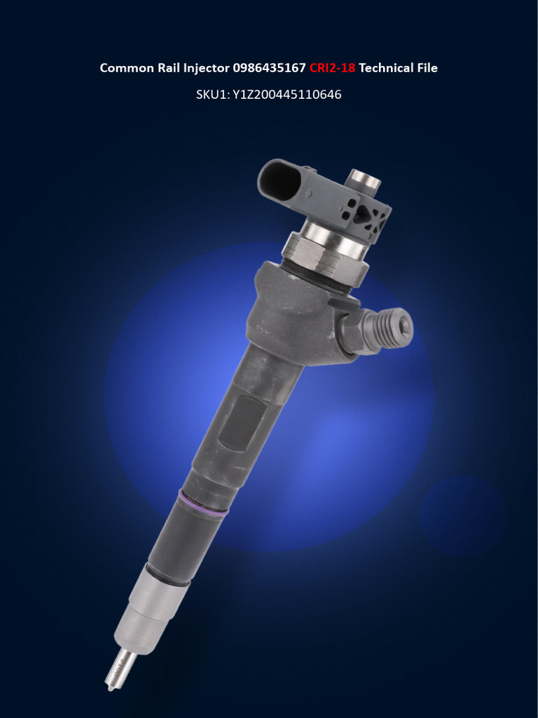 Common Rail Injector 0986435167 Injector CRI2 18 Technical File | PDF ...