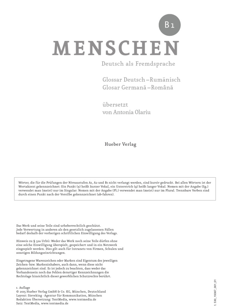 Menschen B1 | PDF