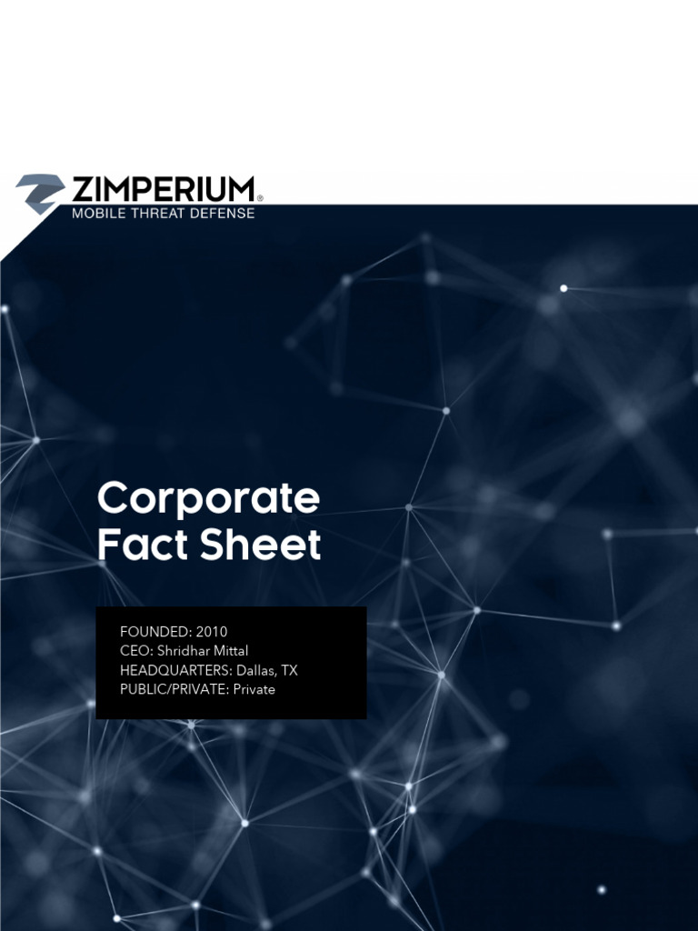 Corporate_Fact_Sheet_2019_1b | PDF | Security | Computer Security