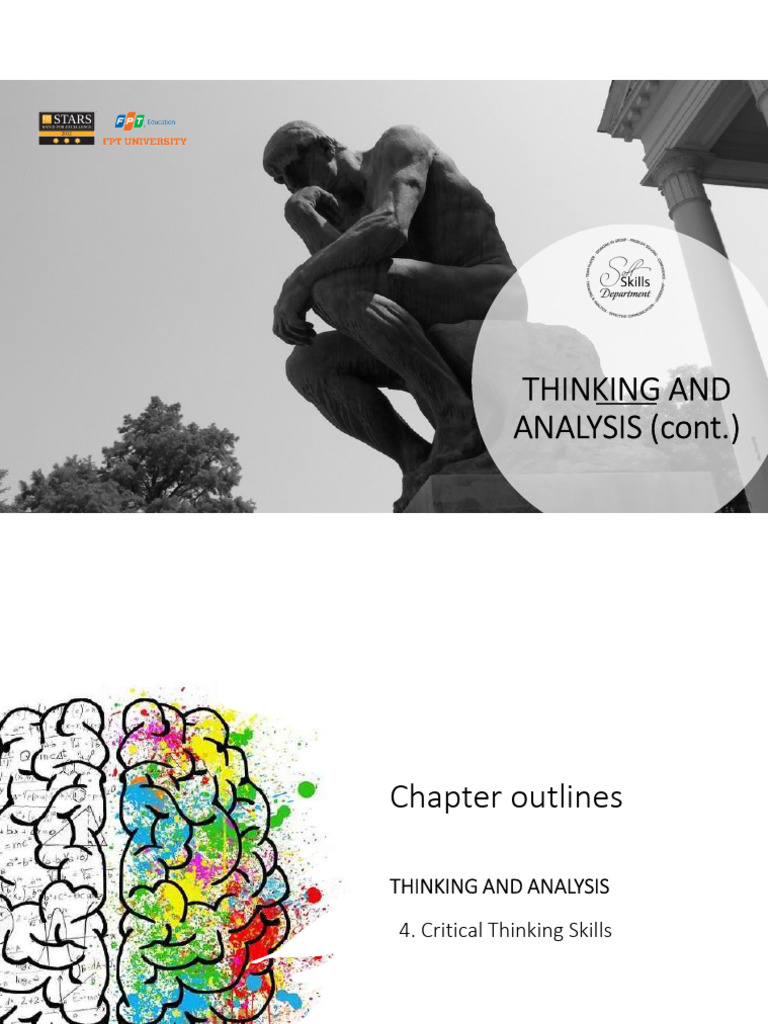 Session 2 - Thinking Analysis - Lesson 10 - Critical Thinking Skills ...