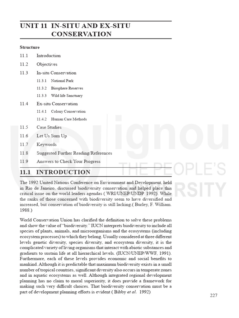 Unit-11 | PDF | Conservation Biology | Biodiversity
