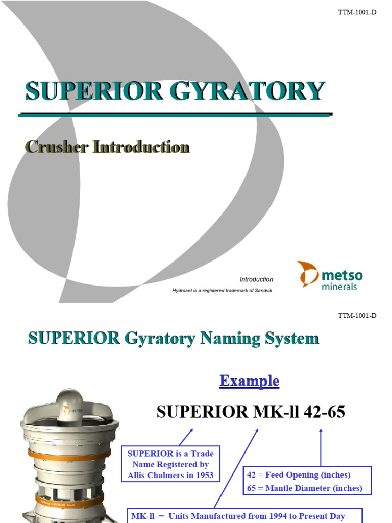 Gyratory - Introduction D | PDF | Mechanical Engineering