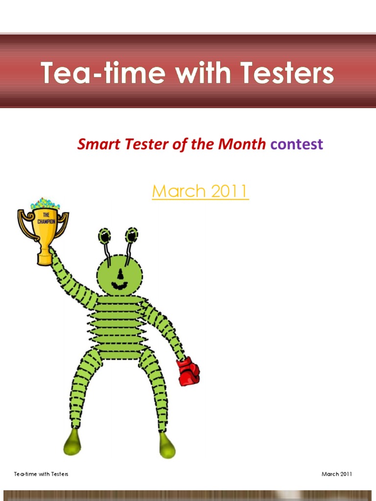 Smart Tester of The Month March 2011 | PDF | Career & Growth | Language ...