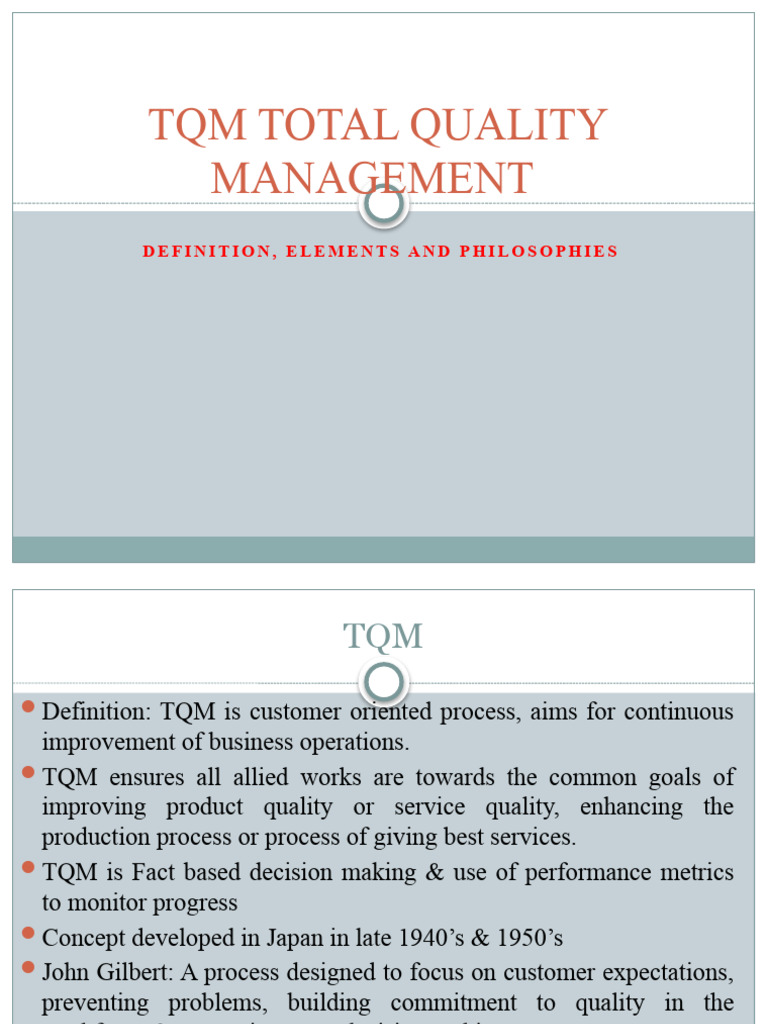 3 Total Quality Management | PDF | Quality (Business) | Leadership