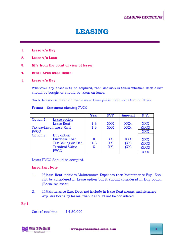 4 Leasing | Download Free PDF | Depreciation | Present Value