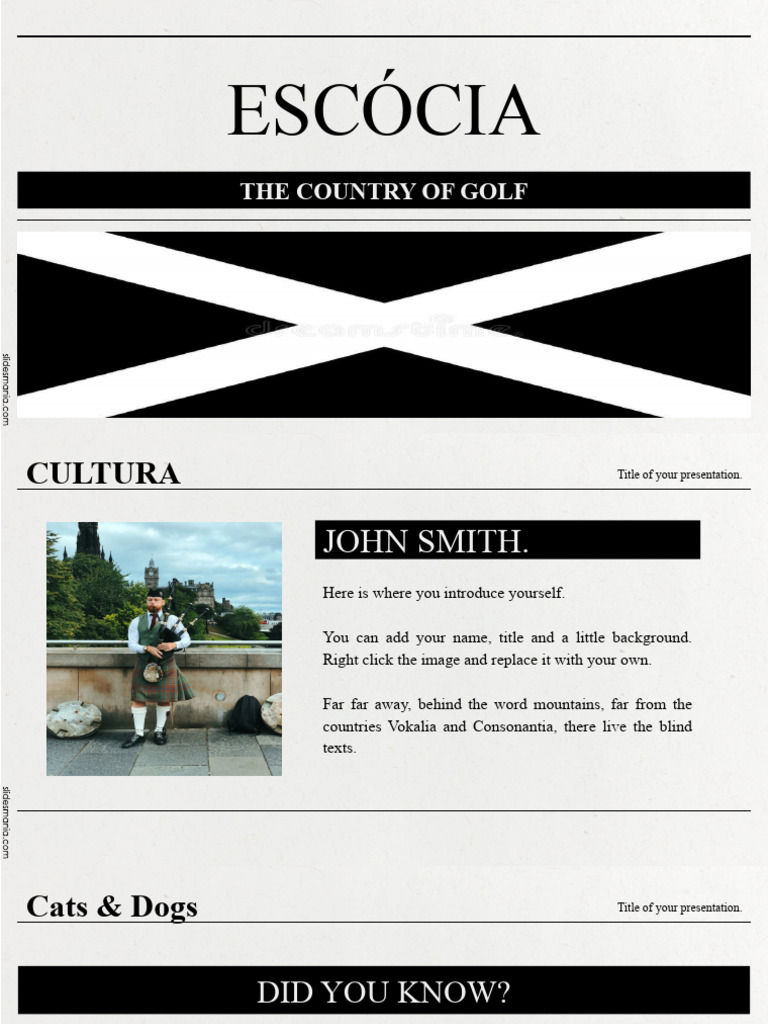 Newspaper Style Presentation Template SlidesMania | PDF
