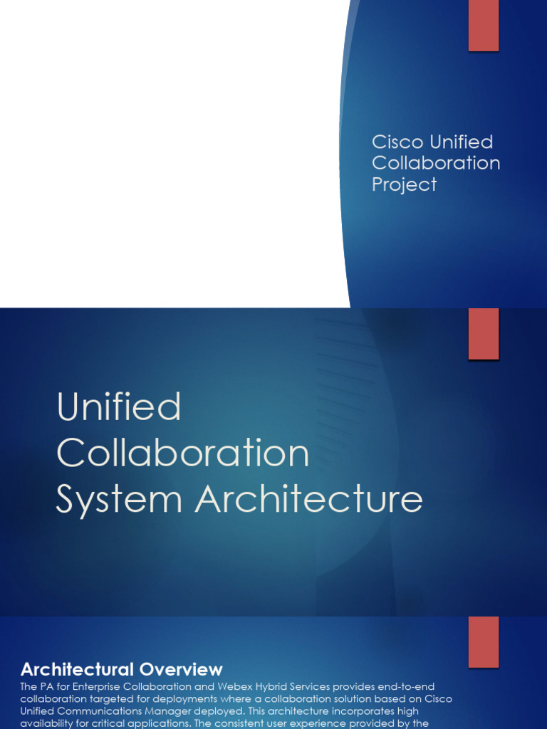 Cisco Unified Collaboration Project | PDF | Virtualization | Cloud Computing