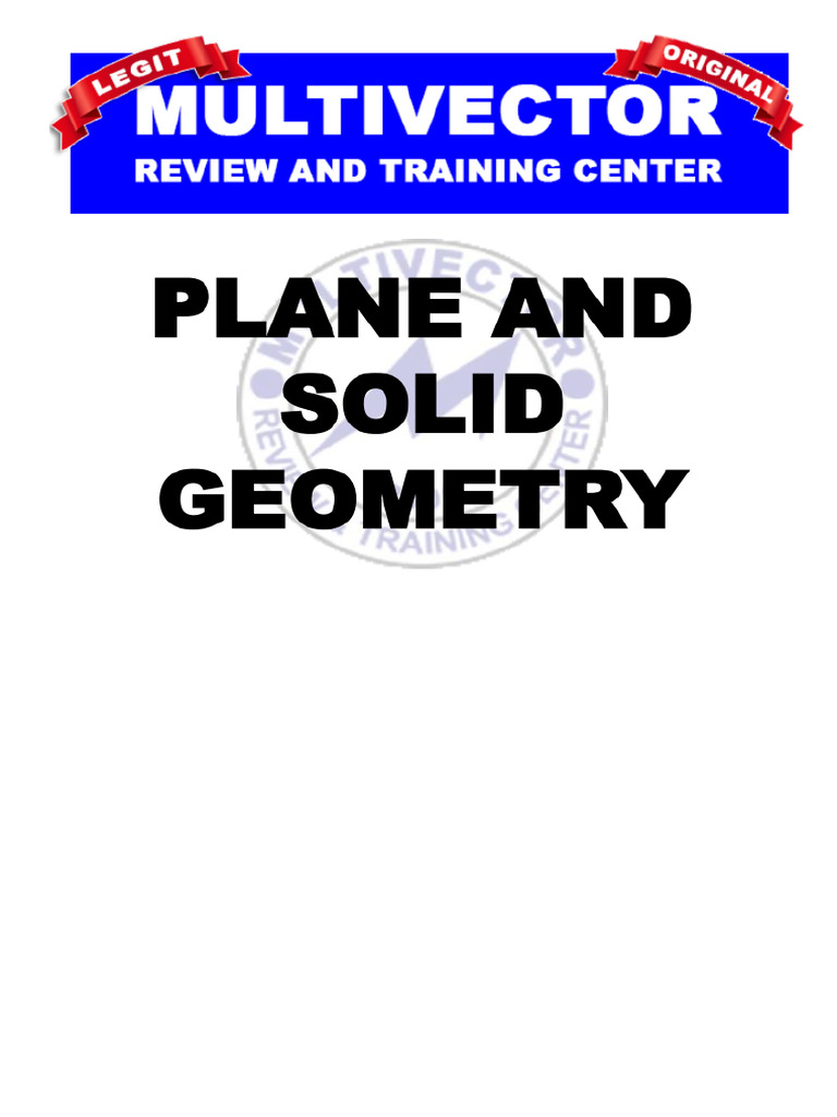 Plane and Solid Geometry Solution | PDF