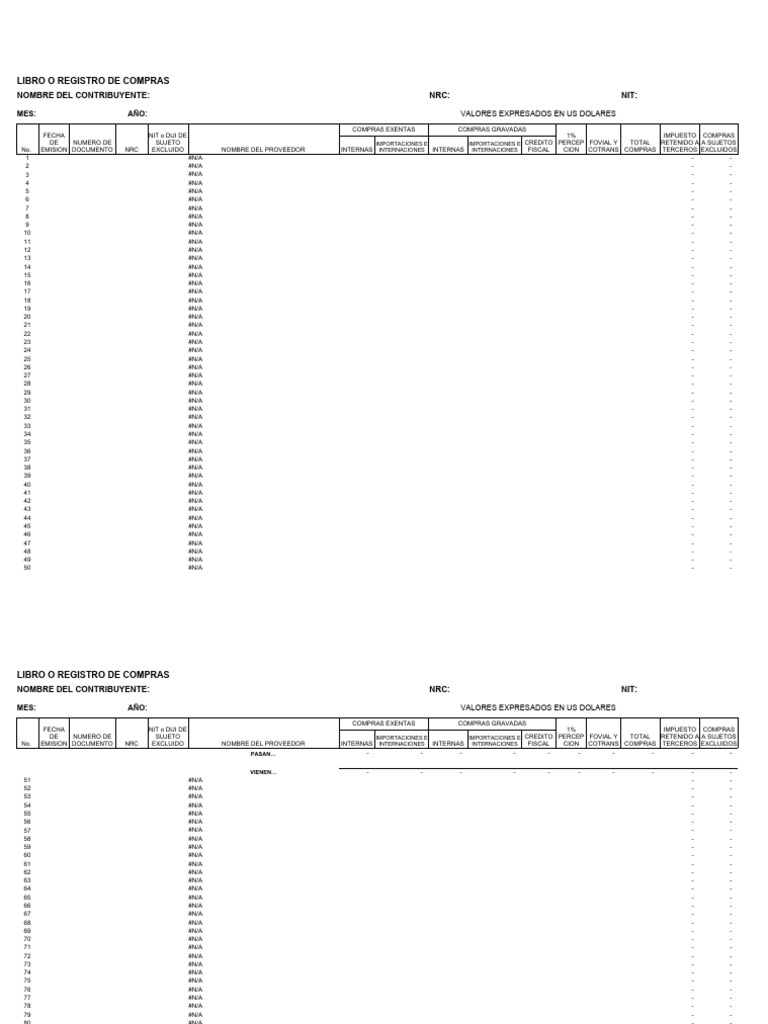 Modelo de Libros de Iva | PDF | Impuestos | Finanzas del gobierno