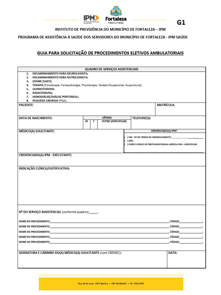 G1 - 1sadt - Guia para Solicitação de Procedimentos Eletivos ...