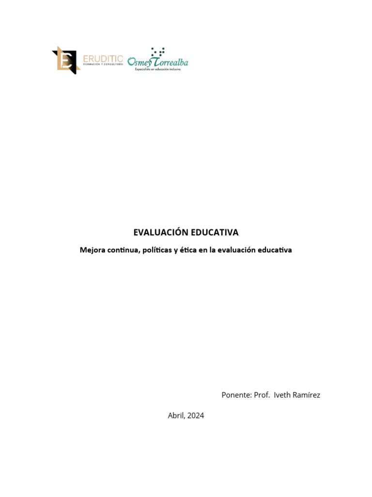 Pdf Clase V Evaluación Educativa Pdf Evaluación Plan De Estudios