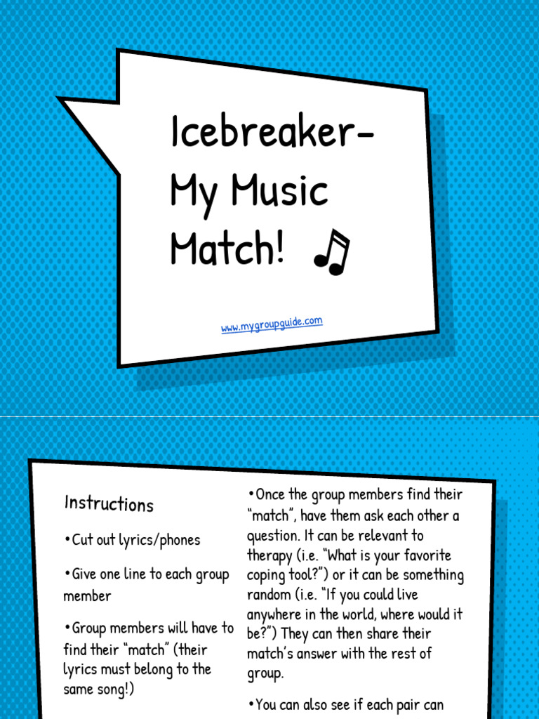 Icebreaker-My-Music-Match | PDF | Love Yourself | Music Industry